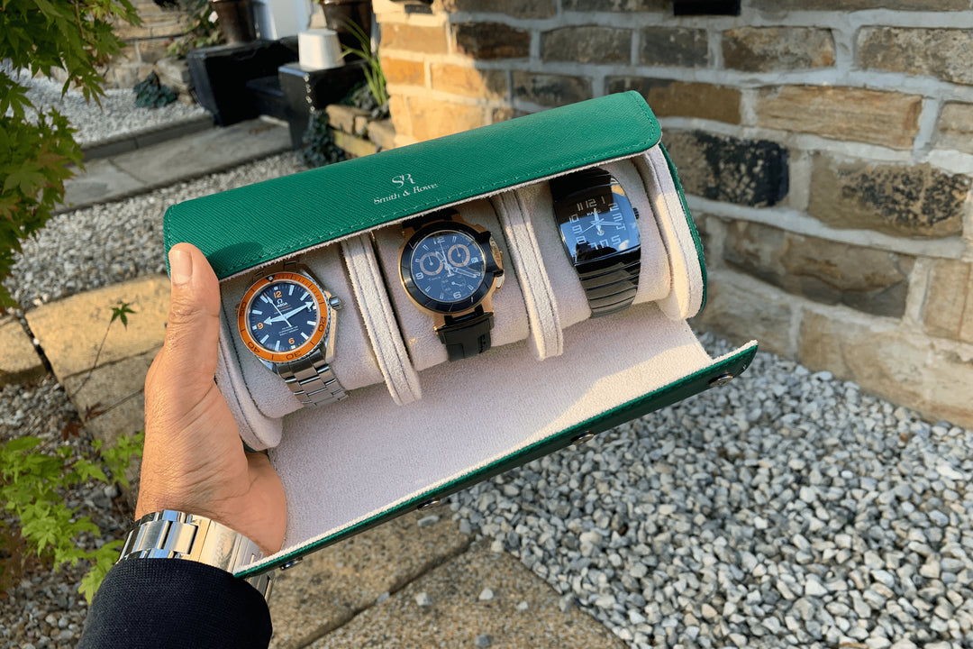 Castleton Green watch roll - 3 watches – Smith & Rowe