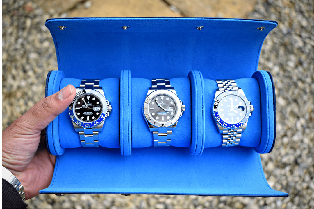 Camo Blue watch roll - 3 watches – Smith & Rowe